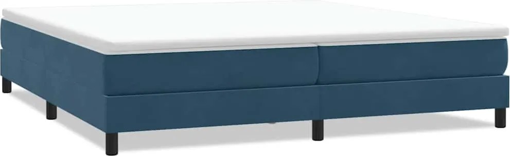 Postel Box Spring bez matrace tmavě modrá 200x210 cm samet 3315847