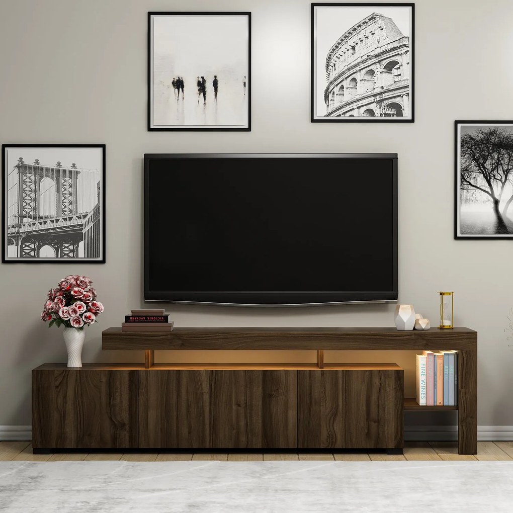 Hanah Home TV stolek Beliz - Walnut, Ořech