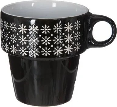 Sada porcelánových šálků na stojanu, 6 ks, 260 ml