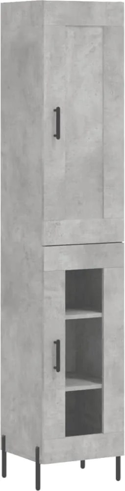 Skříň highboard betonově šedá 34,5x34x180 cm kompozitní dřevo 3200397