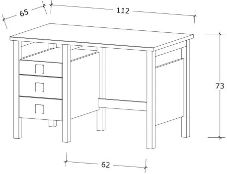 Gazel HENRY I. NEW psací stůl přírodní