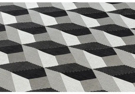 koberec FLAT 48624/690 SISAL 3d kostka velikost 140x200 cm | krásné koberce cz