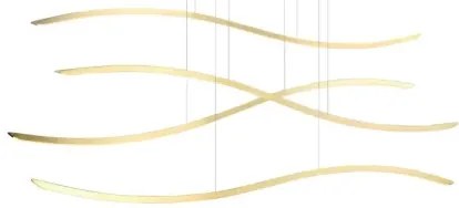 Designový lustr Waves stmívatelný zlaté