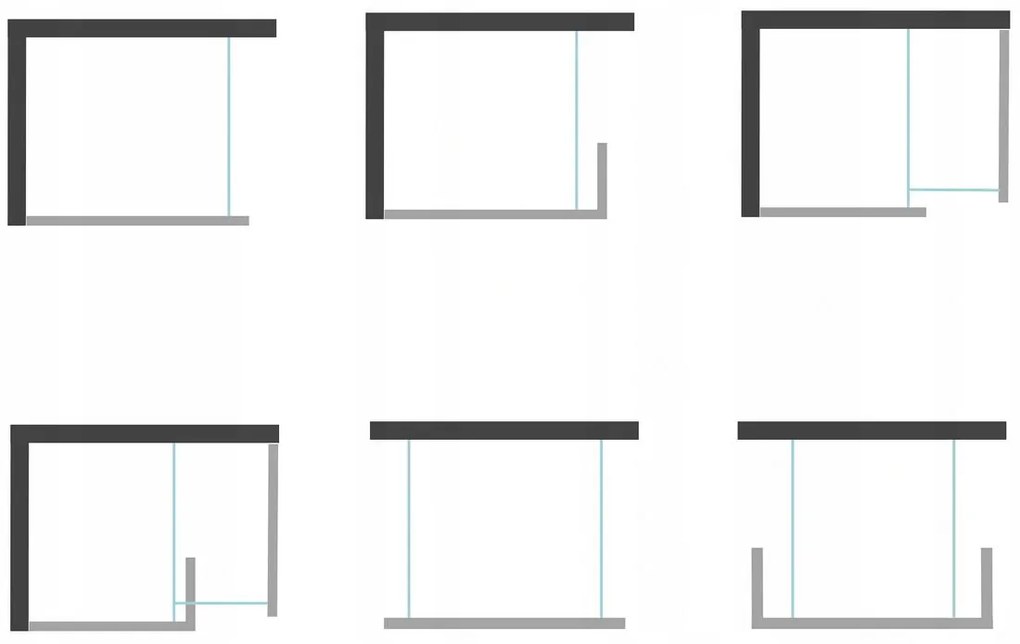 Mexen Kioto sprchová zástěna WALK-IN 8mm, 140x200 cm, sklo efekt námrazy, 800-140-000-00-30
