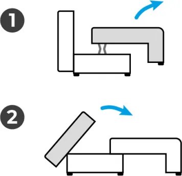 Rohová rozkládací sedačka FORESTA LL Kronos světle šedá