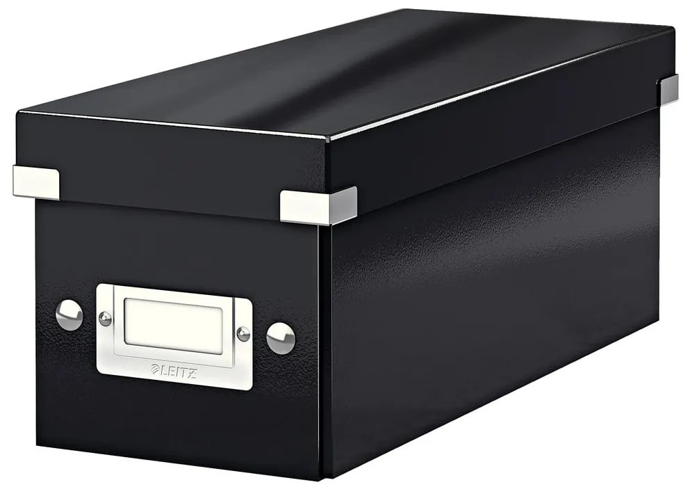 Černá úložná krabice s víkem Leitz CD Disc, délka 35 cm