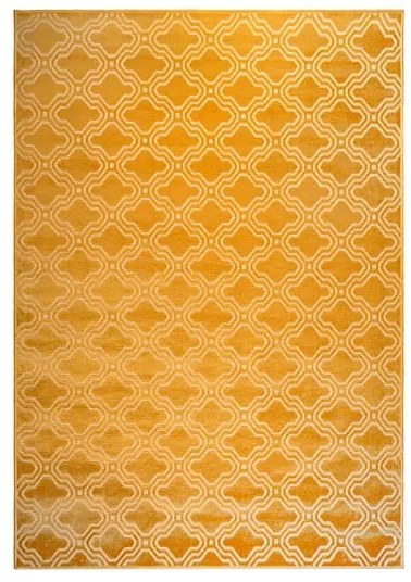 Žlutý koberec White Label Feike, 160 x 230 cm