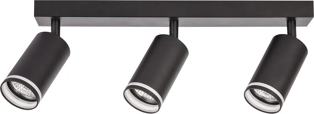 Bodové svítidlo Pipe Ring, 3x černé kovové stínítko, b