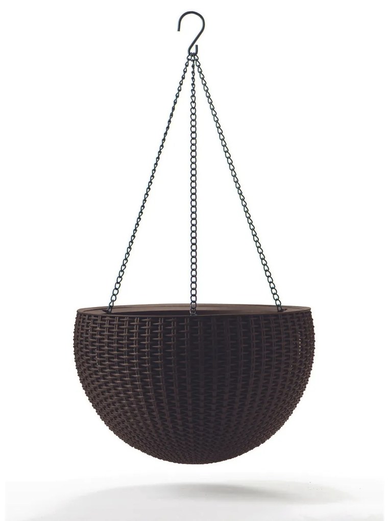 Keter Závěsný květináč Sphere antracit, pr. 35 cm