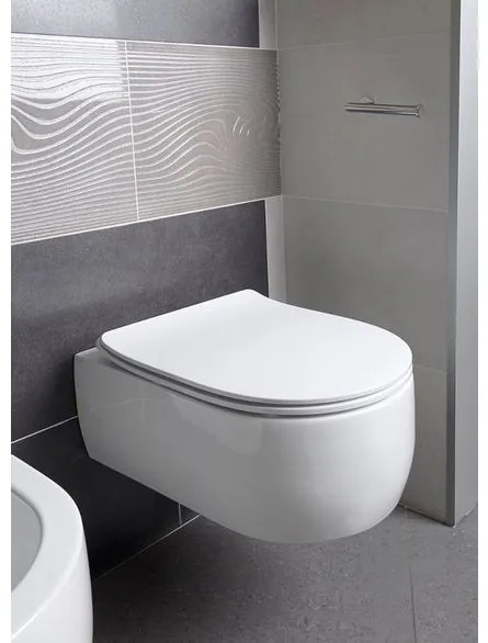 Kerasan Flo WC sedátko SLIM Soft Close, bílá 319101