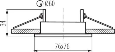 Kanlux Podhledové svítidlo bez patice Kanux ALOR DSL-B 26727