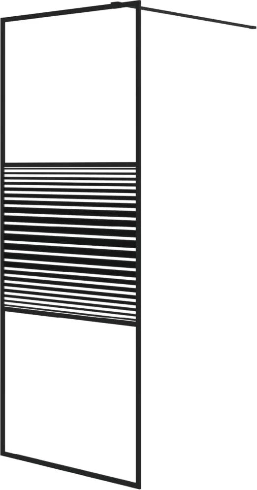 Sprchová zástěna walk-in černá 80 x 195 cm čiré ESG sklo 152145