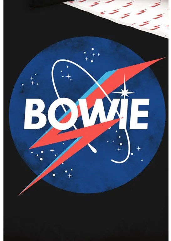 Carbotex Bavlněné povlečení 140x200 + 70x90 cm - David Bowie Blue Planet