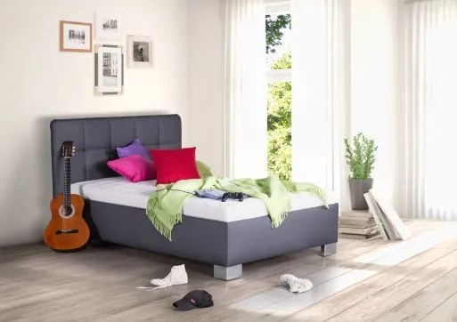 Válenda Kelly 90x200 s matrací Nelly - potah Loft Grey (koženka)