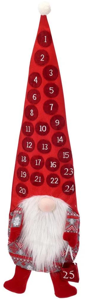 Adventní kalendář TRPASLÍK s červenou čepicí, 118 cm