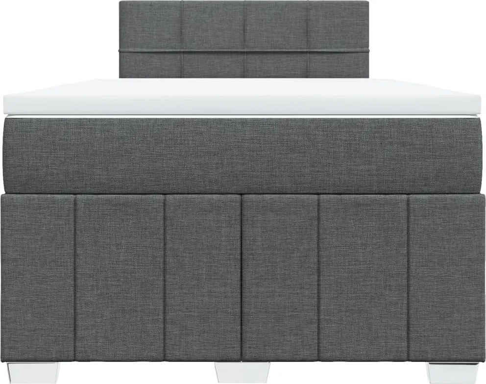 Box spring postel s matrací tmavě šedá 120x200 cm textil 3289336
