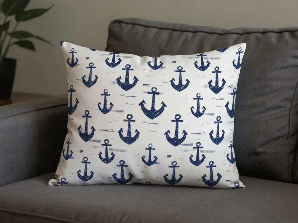 Polybavlněný povlak na polštář NAVYSTA POLY 50x70 cm, modro-bílý