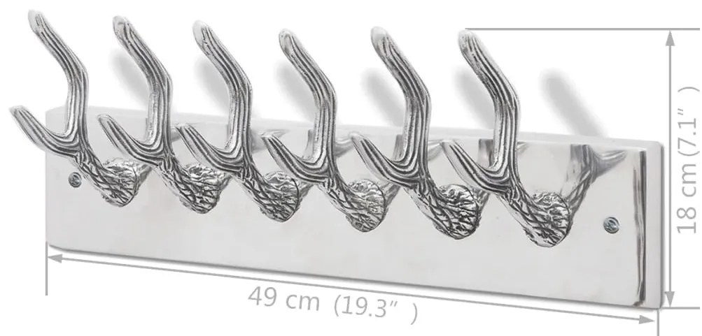 vidaXL Marketos Věšáky na kabáty 4 ks stříbrné hliník