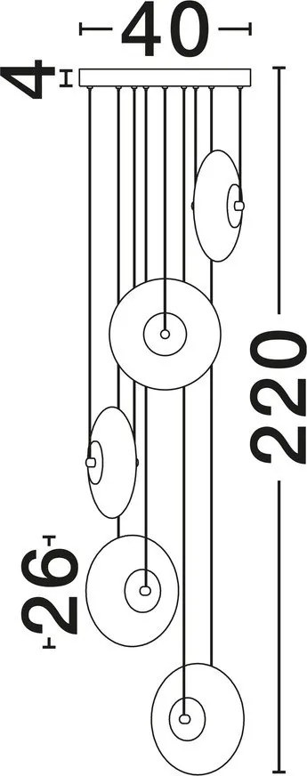 Matně černé skleněné LED stmívatelné závěsné svítidlo ø 40 cm Ballet – Nova Luce