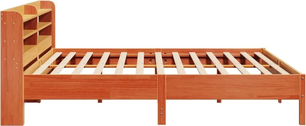Postel bez matrace voskově hnědá 200 x 200 cm masivní borovice 3306878