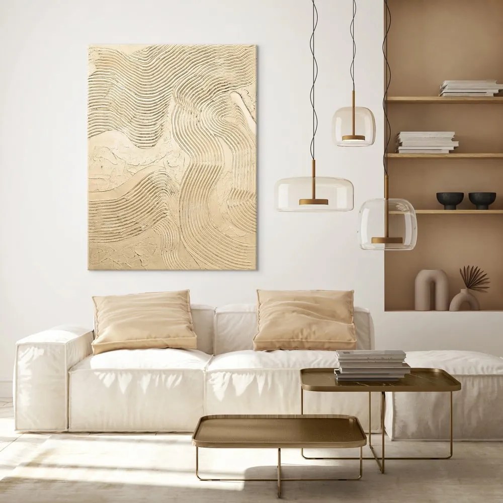 Ručně malovaný obraz 88x118 cm Metallic Champagne – Malerifabrikken