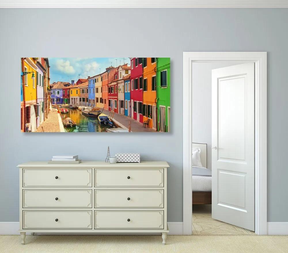 Obraz pastelové domečky v městečku Varianta: 100x50