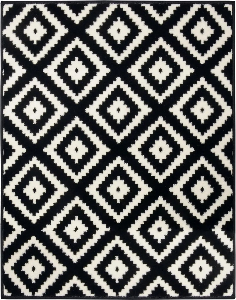 80x200 Kusový koberec Hamla 105477 Black Cream