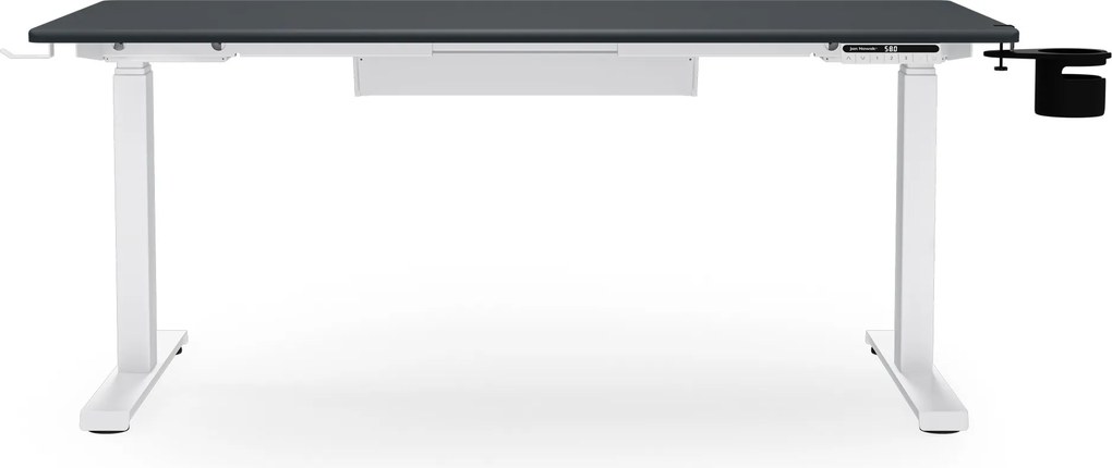Elektrický stůl s nastavitelnou výškou ergonomický bílo-antracitový,1400x700 mm: ARIA