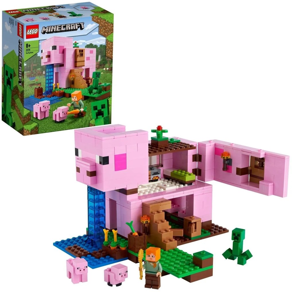 Lego stavebnice lego minecraft 21170 prasečí dům