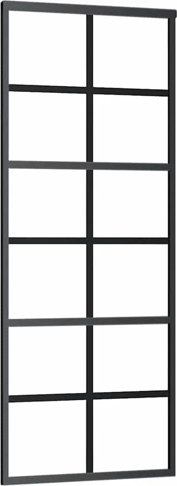 Posuvné dveře se sadou kování černé 76x205 cm ESG Glass 3375904