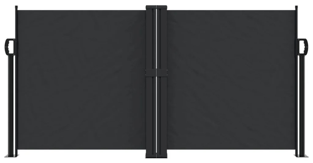 Zatahovací boční markýza černá 120 x 1 000 cm,  4004699