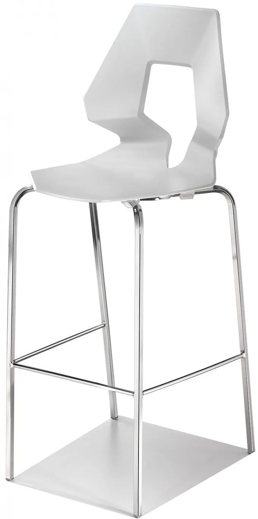 GABER - Barová židle PRODIGE - vysoká, bílá/chrom