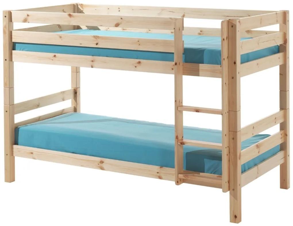 OnaDnes -20% Borovicová dvoupatrová postel Vipack Pino 90 x 200 cm