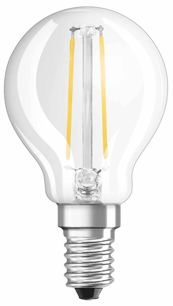 OSRAM LED žárovka E14 kapka 2,5W 827 Retrofit čirá