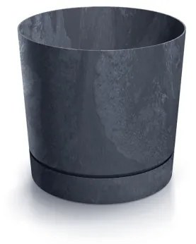 PROSPERPLAST Květináč - TUBO P Beton Effect Průměr: 10,8 cm, Barva: marengo