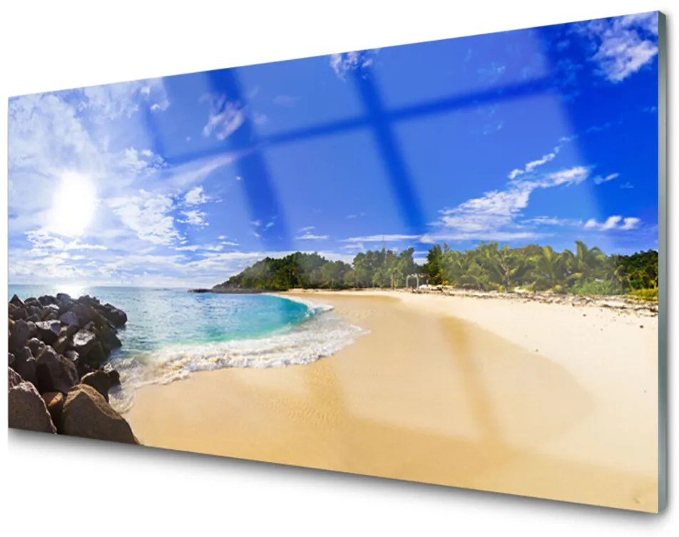 Plexisklo obraz Slunce Moře Pláž Krajina