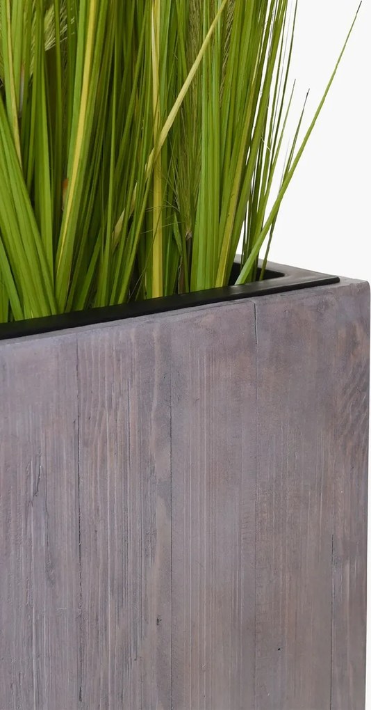 Dřevěný květináč ELEMENTO, dřevo, šířka 90 cm, bílá antik
