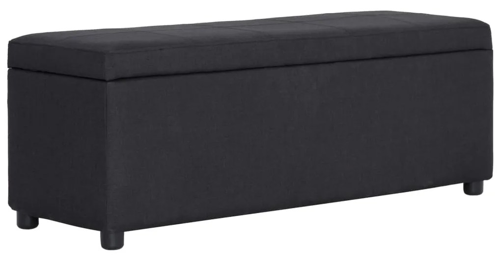 Lavice s úložným prostorem 116 cm černá polyester 281323