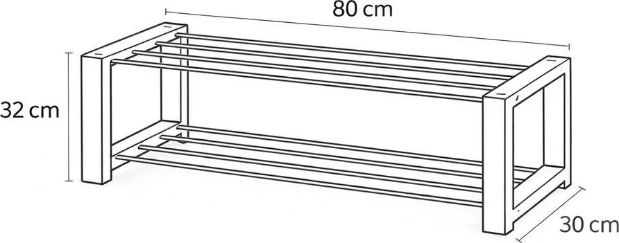 Botník Molinet, přírodní dřevo
