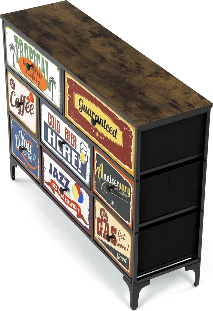 Retro komoda ALMIRA - old wood / MDF