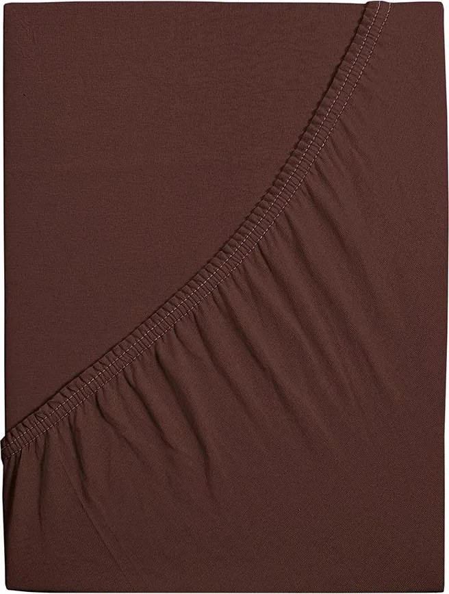 B.E.S. - Petrovice, s.r.o. Prostěradlo JERSEY dětské - Tmavá hnědá 70 x 140