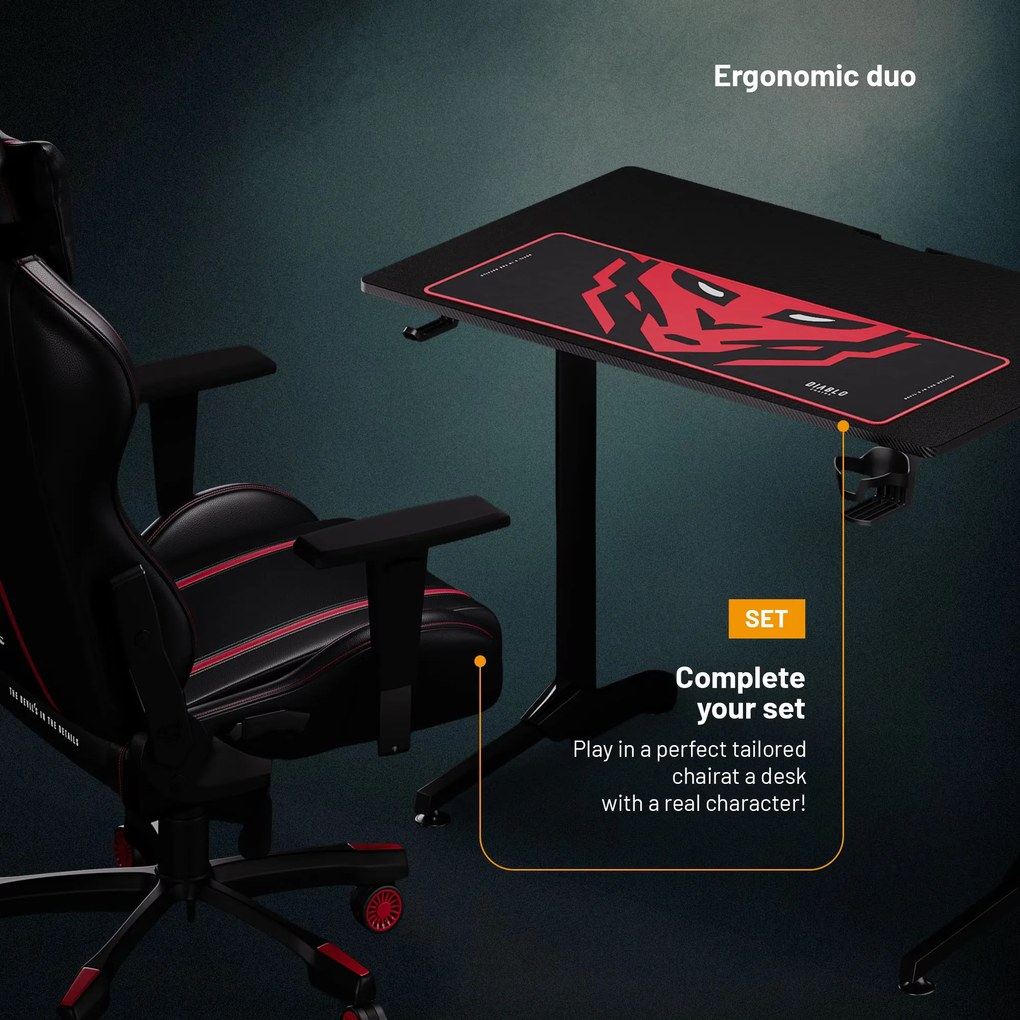 Herní stůl 100 cm černý: Diablo X-Mate 1000