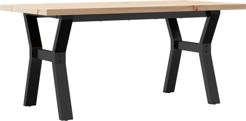 Konferenční stolek s Y rámem 100x50x45,5 cm borovice a ocel 3282776