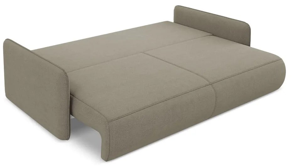 Béžová rozkládací/s úložným prostorem pohovka 216 cm Nanea - II. jakost – Makamii