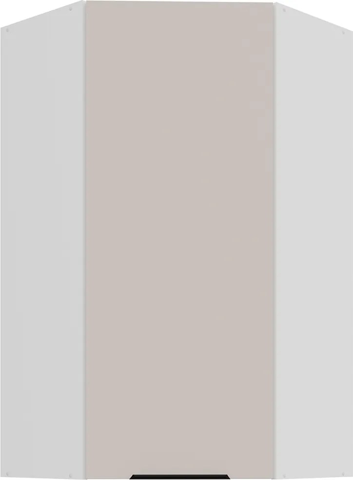COMO | horní kuchyňská skříňka 60x60 GN-108 1F (45°) rohová s policemi | 60x60 cm | EXTRA VYSOKÁ | bílá/kašmír