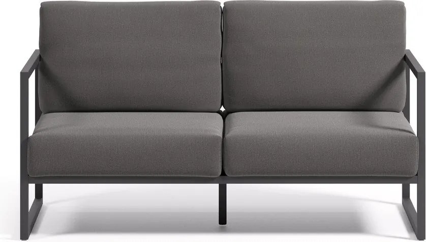 Tmavě šedá hliníková zahradní pohovka Comova – Kave Home