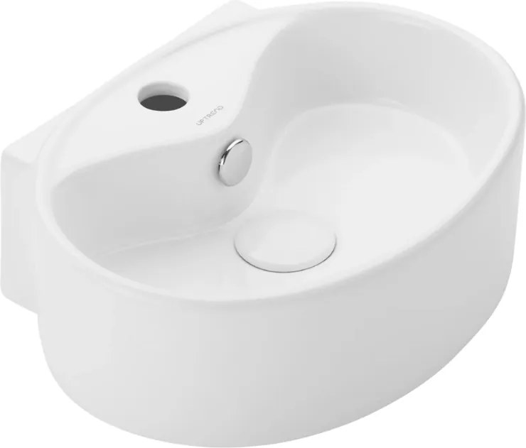UPTrend Oválné keramické umyvadlo na desku/závěsné NEKO TR4358, bílá lesk