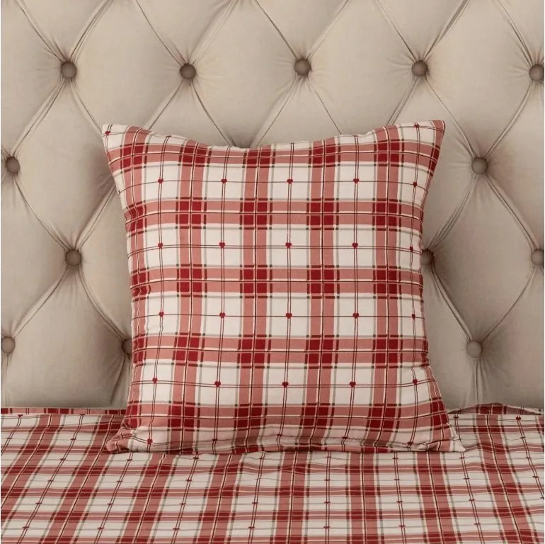 Flanelový povlak na polštář TARTAN HEART 45x45 cm, barevný