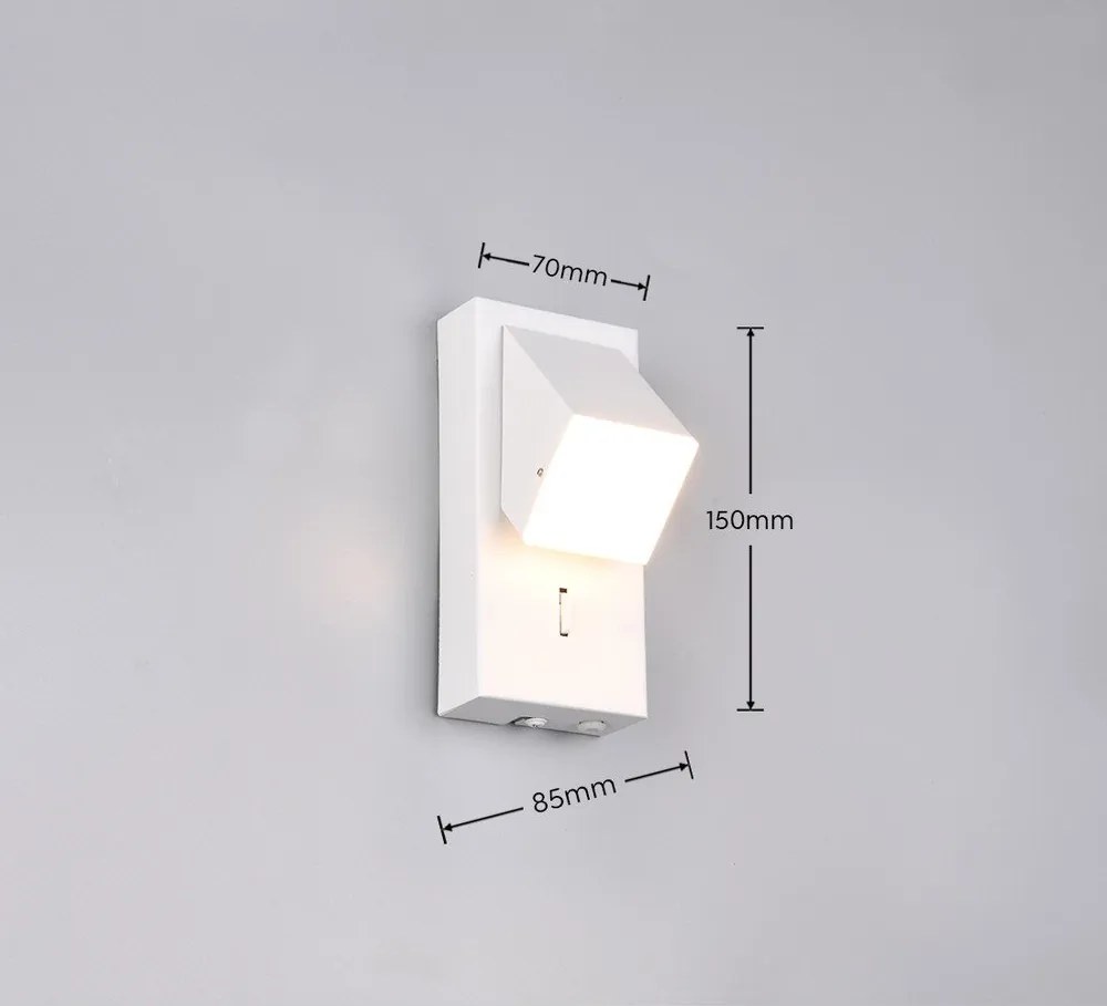 Bílé LED nástěnné svítidlo Raglan – Trio