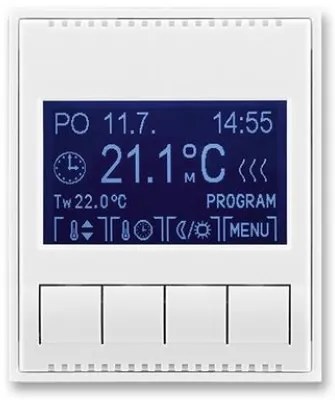 ABB Element,Time termostat pokojový bílá/bílá 3292E-A10301 03 programovatelný